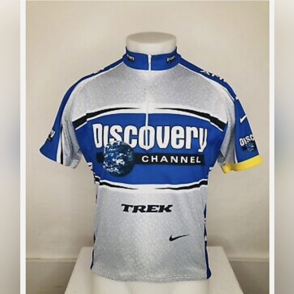 Nike | Shirts | Nike Vintage Discovery Channel Team Cycling Jersey Trek ...